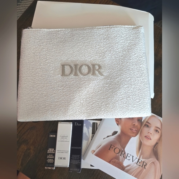 Dior | Makeup | Dior Beauty Sparkle White Pouch Travel Samples | Poshmark